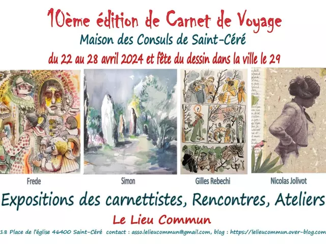 10ème édition Festival Carnet de voyage – Exposition-Atelier | Vallée de la Dordogne Tourisme ...
